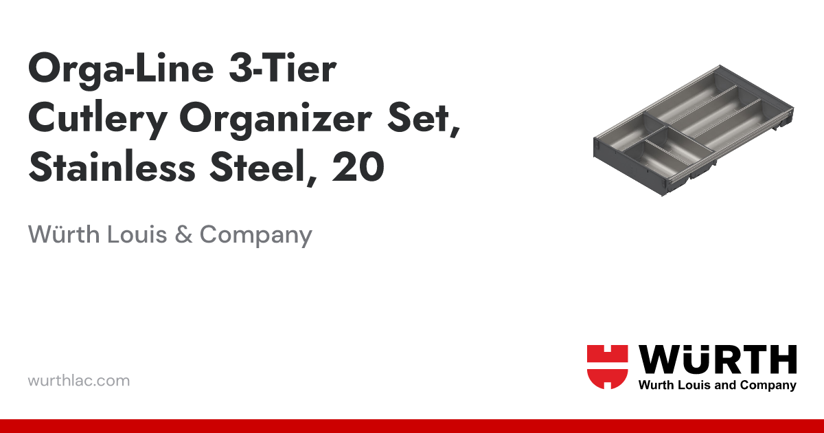 Orga-Line 3-Tier Cutlery Organizer Set, Stainless Steel, 20 | Würth ...