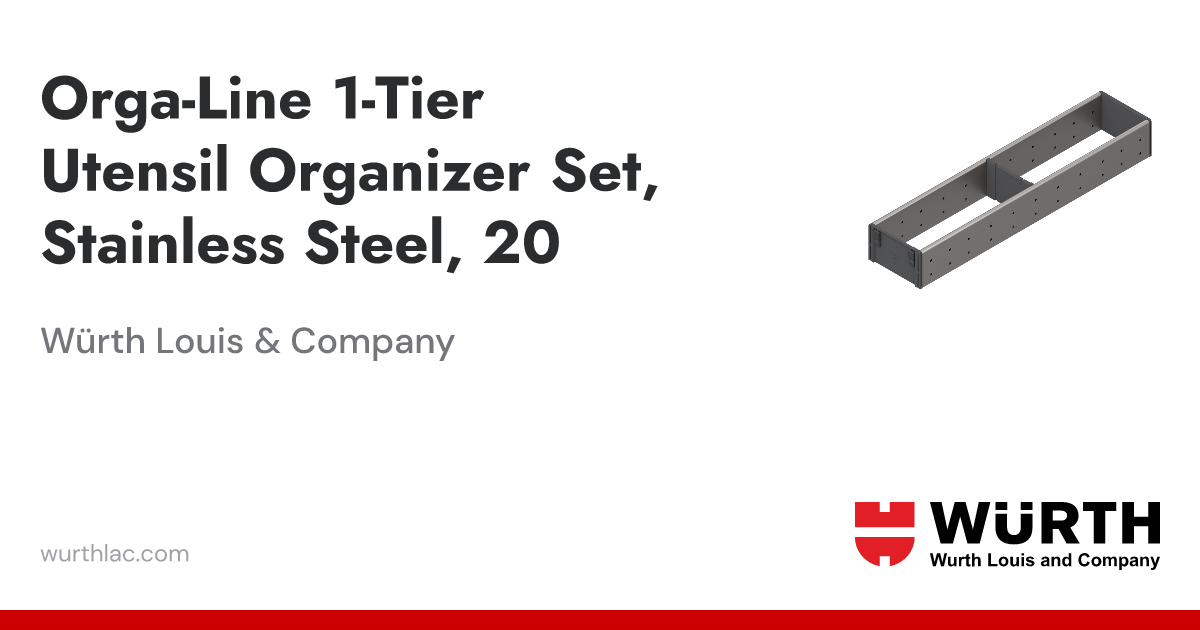 Orga-Line 1-Tier Utensil Organizer Set, Stainless Steel, 20 | Würth ...