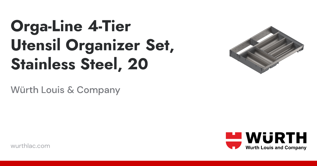 Orga-Line 4-Tier Utensil Organizer Set, Stainless Steel, 20 | Würth ...