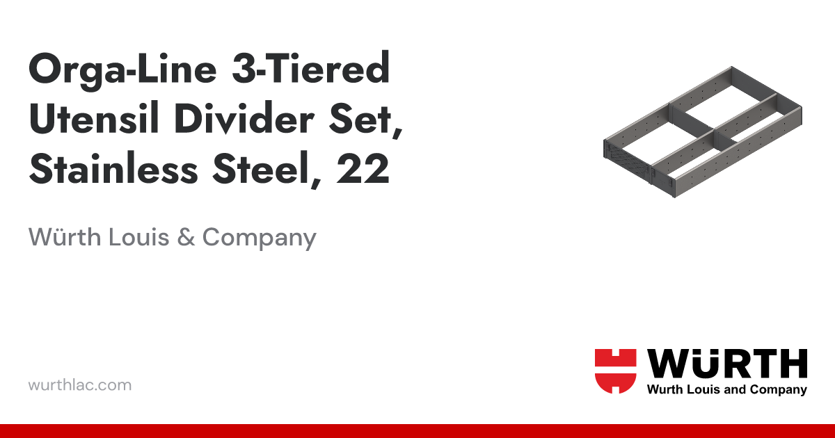 Orga-Line 3-Tiered Utensil Divider Set, Stainless Steel, 22 | Würth ...