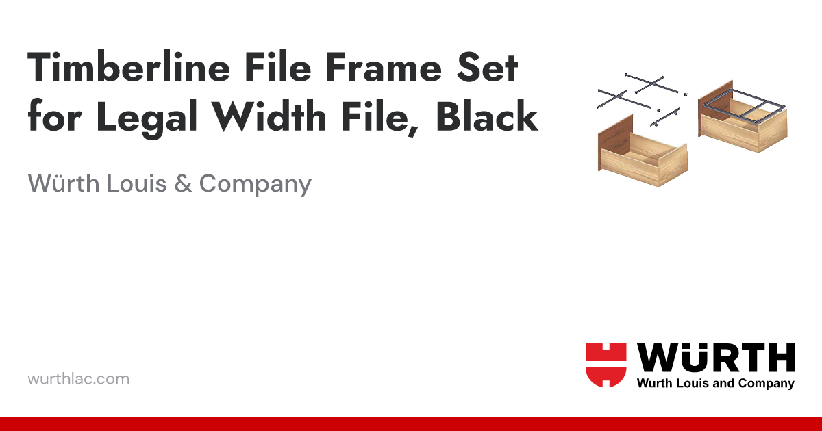 Timberline File Frame Set for Legal Width File, Black | Würth Louis ...