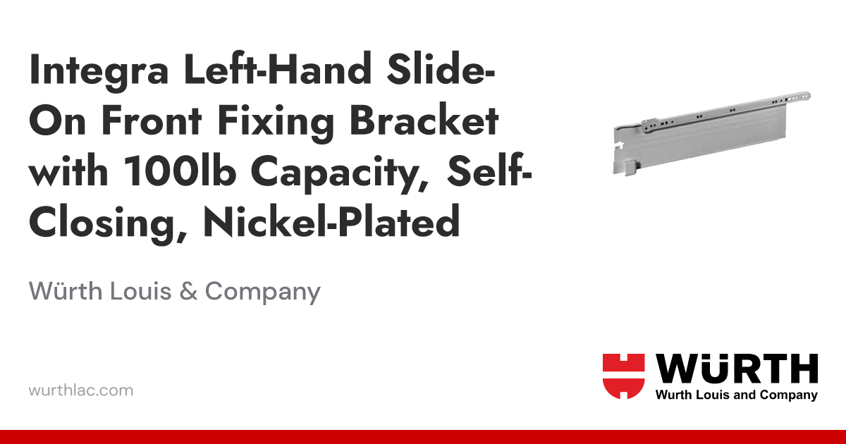 Integra Left-Hand Slide-On Front Fixing Bracket with 100lb Capacity ...