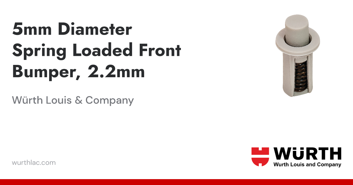 5mm Diameter Spring Loaded Front Bumper, 2.2mm | Würth Louis & Company