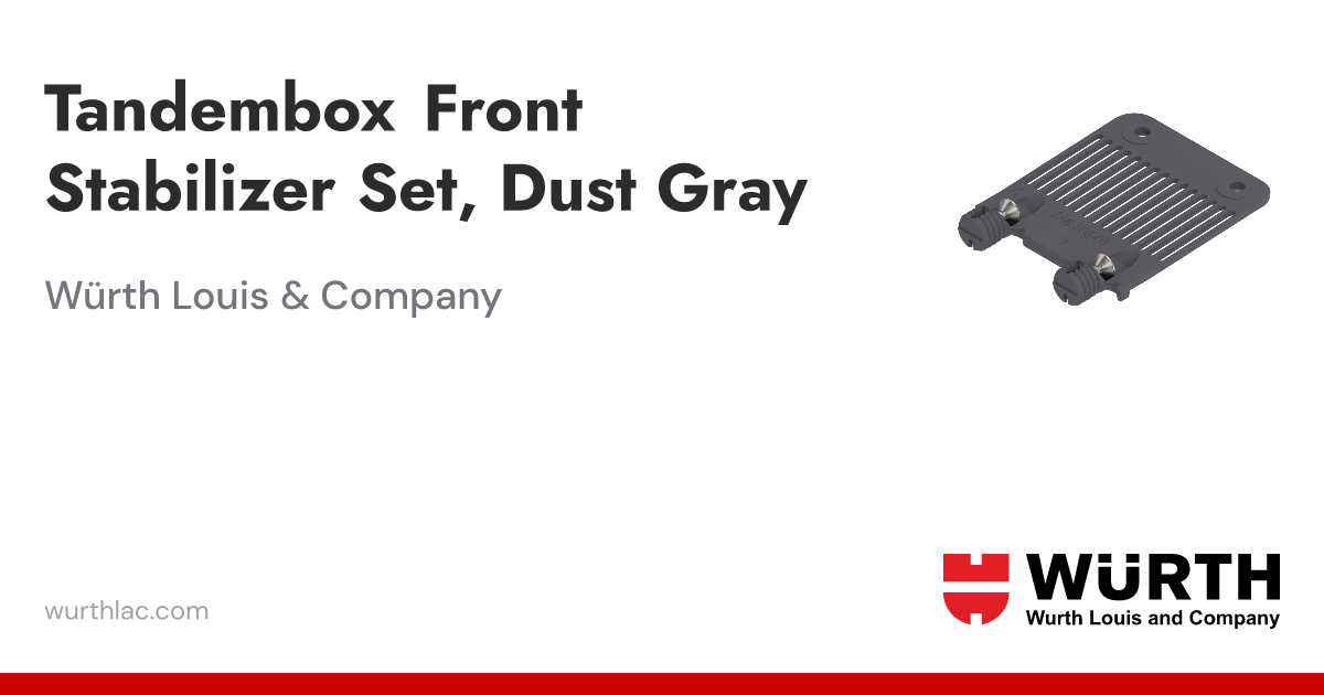 Tandembox Front Stabilizer Set, Dust Gray | Würth Louis & Company
