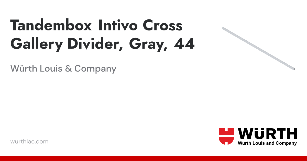 Tandembox Intivo Cross Gallery Divider, Gray, 44 | Würth Louis & Company