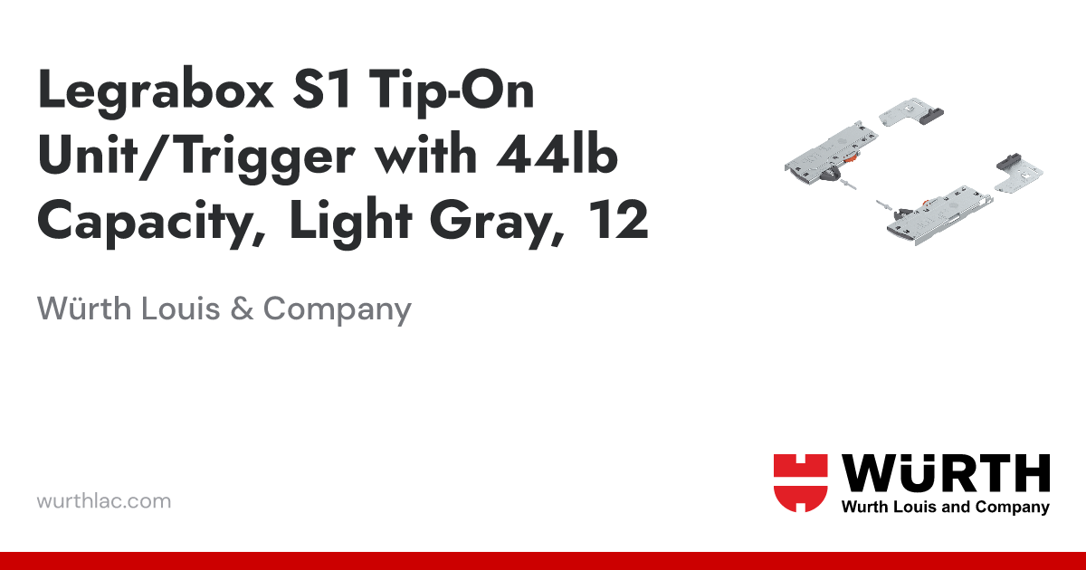 Legrabox S1 Tip-On Unit/Trigger with 44lb Capacity, Light Gray, 12 ...