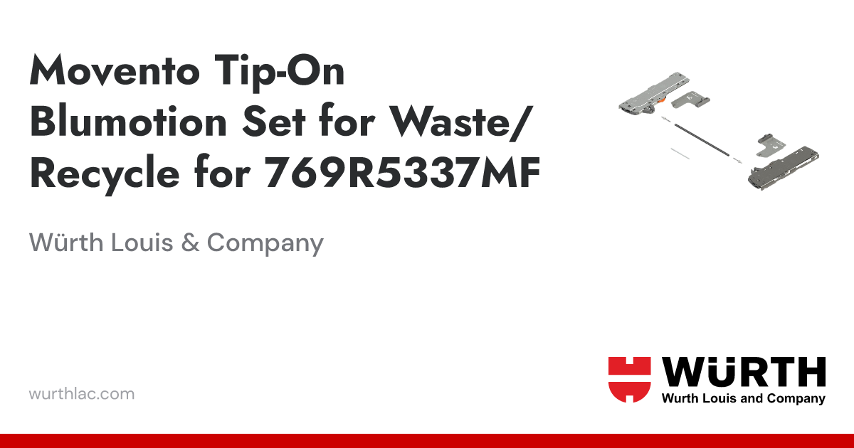 Movento Tip-On Blumotion Set for Waste/Recycle for 769R5337MF | Würth ...
