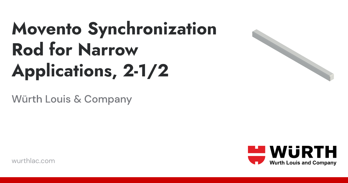 Movento Synchronization Rod for Narrow Applications, 2-1/2 | Würth ...