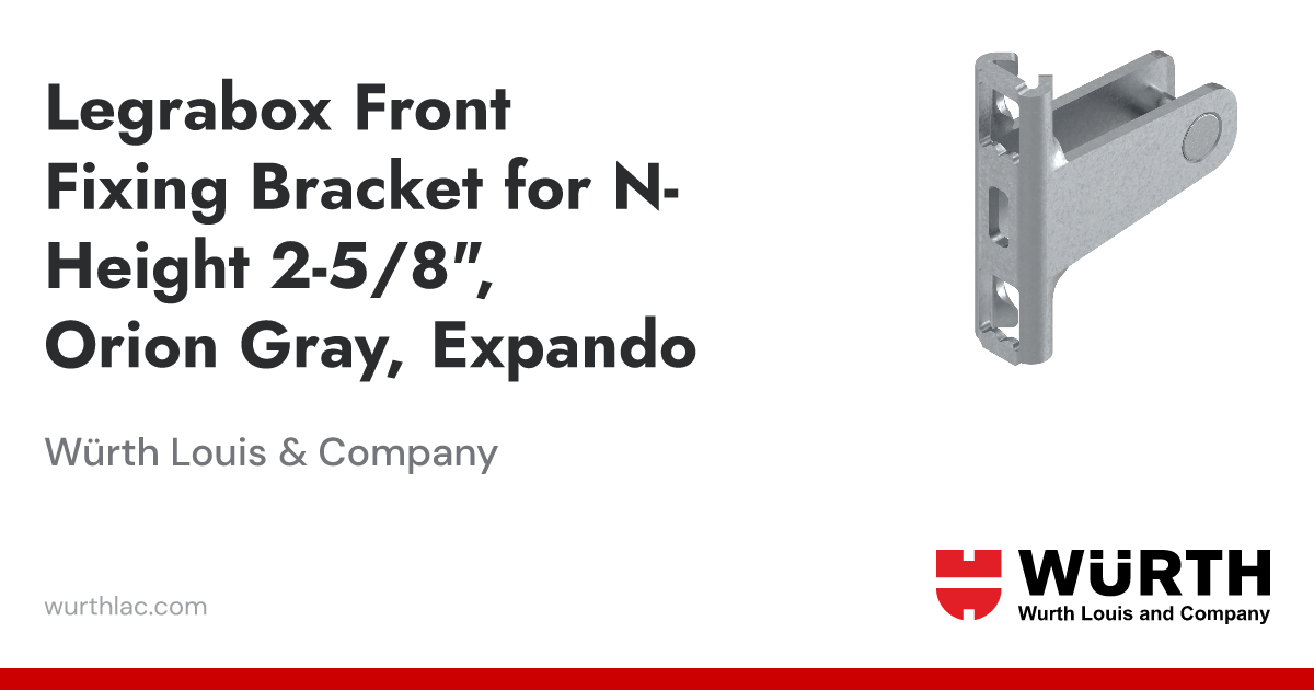 Legrabox Front Fixing Bracket for N-Height 2-5/8", Orion Gray, Expando ...