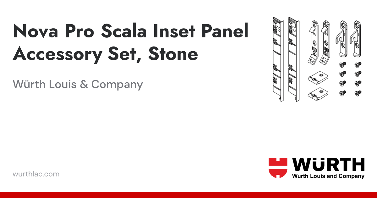 Nova Pro Scala Inset Panel Accessory Set, Stone | Würth Louis & Company