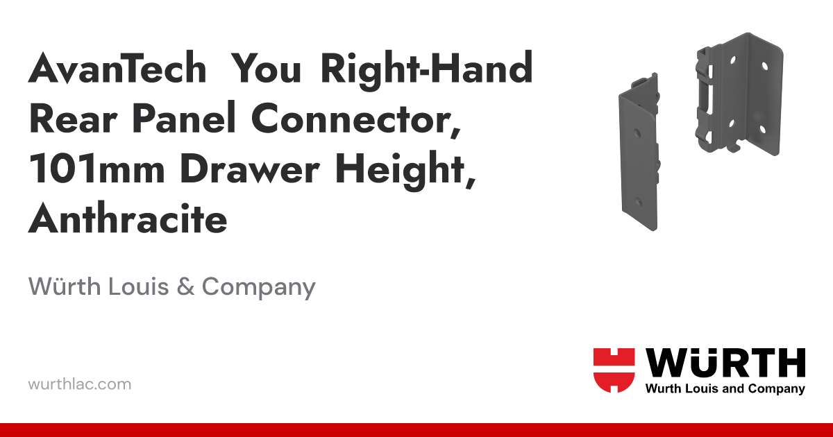AvanTech You Right-Hand Rear Panel Connector, 101mm Drawer Height ...
