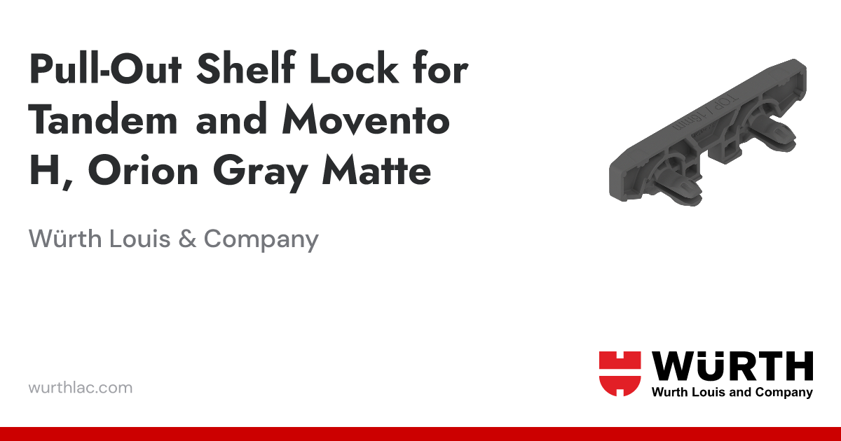 Pull-Out Shelf Lock for Tandem and Movento H, Orion Gray Matte | Würth ...