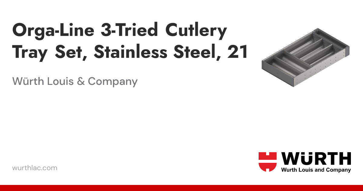Orga-Line 3-Tried Cutlery Tray Set, Stainless Steel, 21 | Würth Louis ...