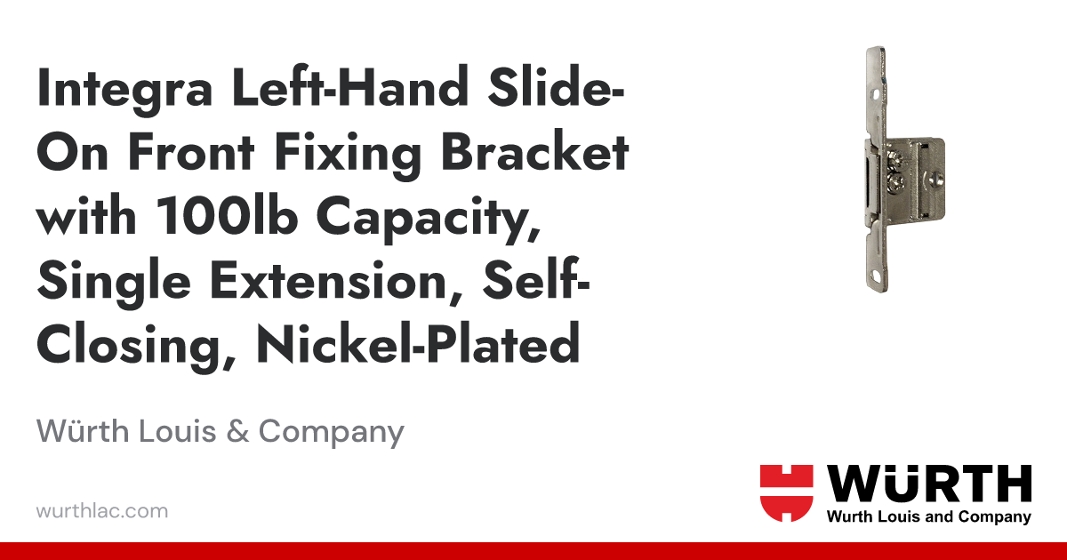 Integra Left-Hand Slide-On Front Fixing Bracket with 100lb Capacity ...