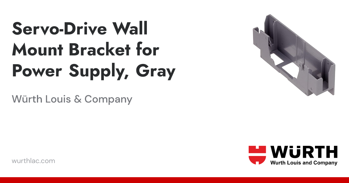 Servo-Drive Wall Mount Bracket for Power Supply, Gray | Würth Louis ...