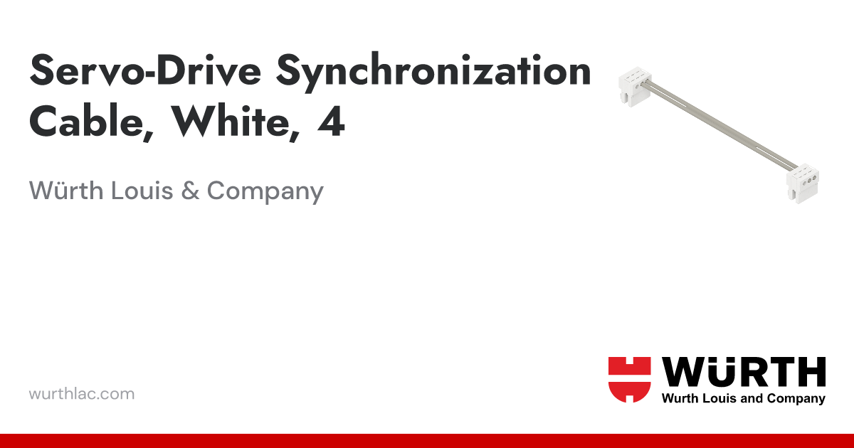 Servo-Drive Synchronization Cable, White, 4 | Würth Louis & Company