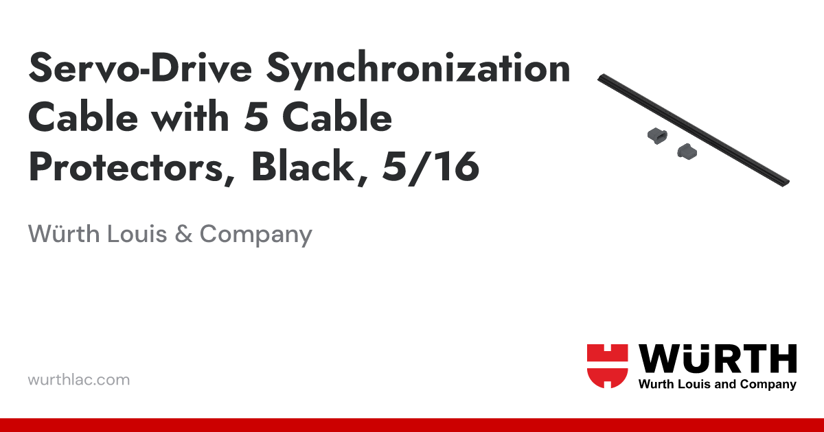 Servo-Drive Synchronization Cable with 5 Cable Protectors, Black, 5/16 ...