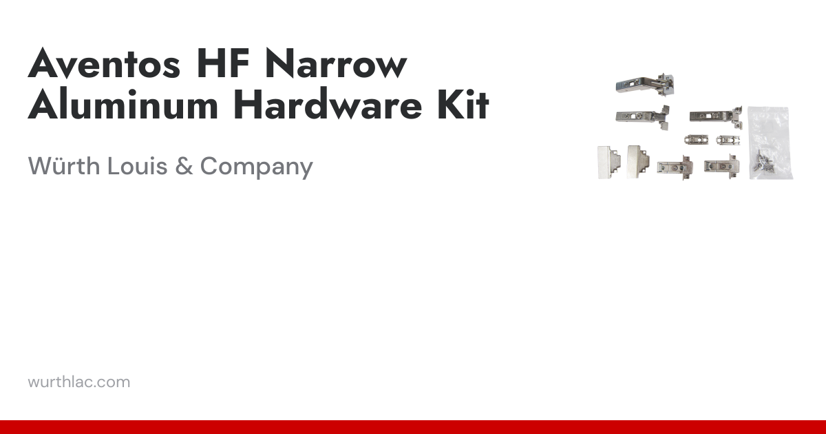 Aventos HF Narrow Aluminum Hardware Kit | Würth Louis & Company