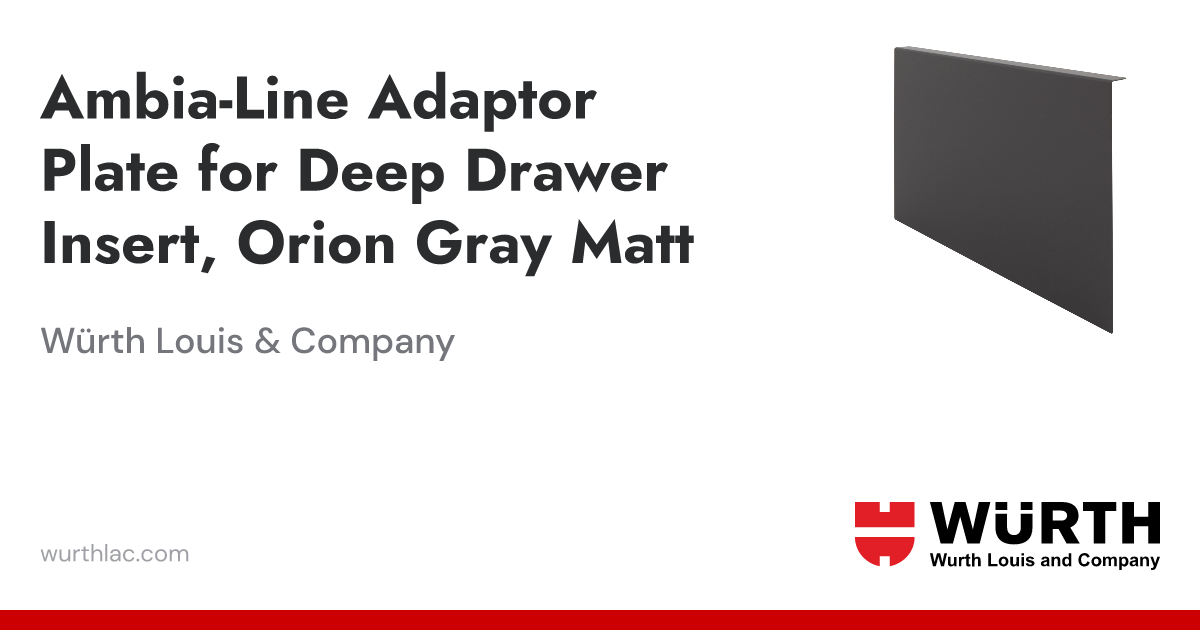 Ambia-Line Adaptor Plate for Deep Drawer Insert, Orion Gray Matt ...