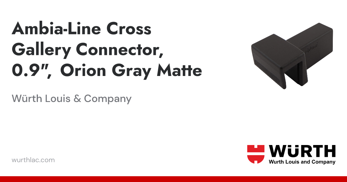 Ambia-Line Cross Gallery Connector, 0.9", Orion Gray Matte | Würth ...