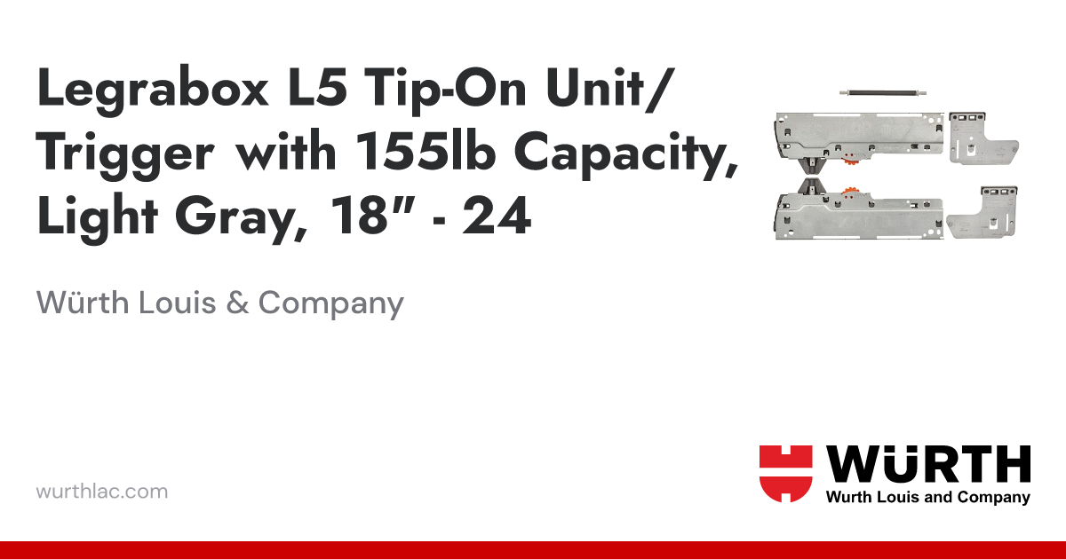 Legrabox L5 Tip-On Unit/Trigger with 155lb Capacity, Light Gray, 18 ...