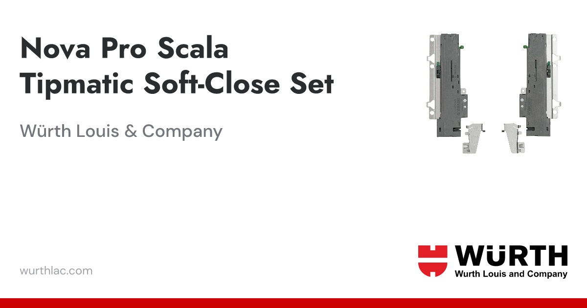 Nova Pro Scala Tipmatic Soft-Close Set | Würth Louis & Company