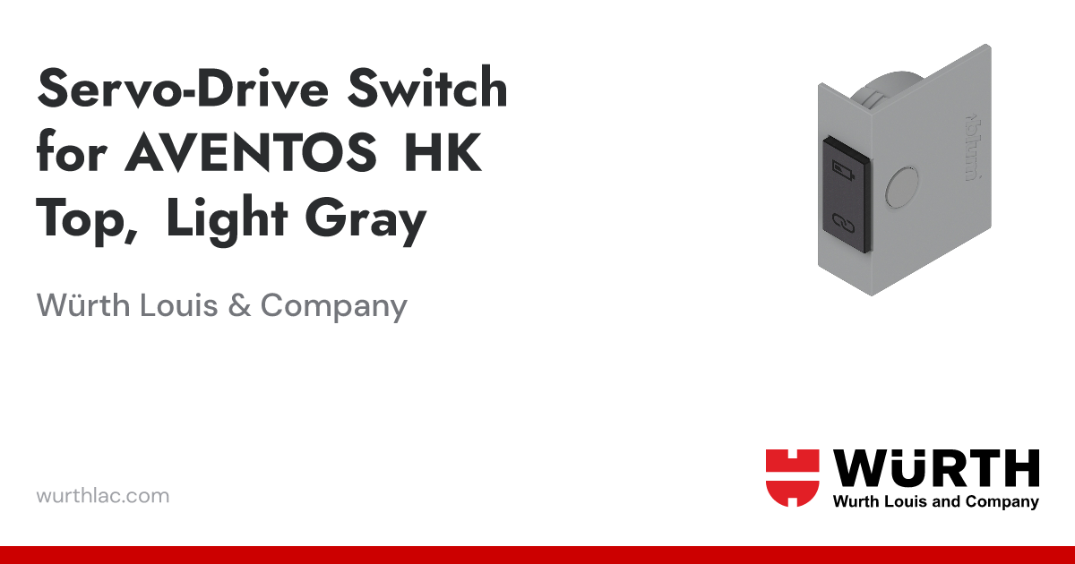 Servo-Drive Switch for AVENTOS HK Top, Light Gray | Würth Louis & Company