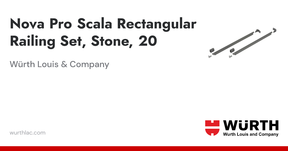 Nova Pro Scala Rectangular Railing Set, Stone, 20 | Würth Louis & Company