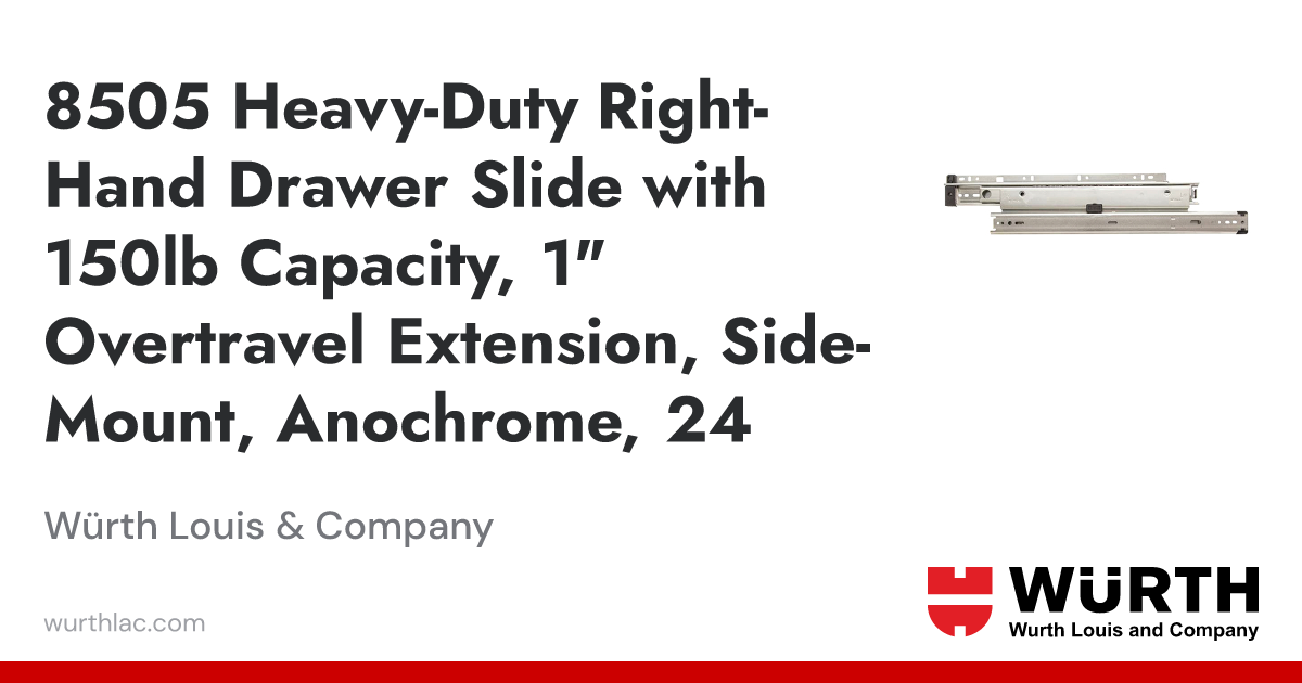 8505 Heavy-Duty Right-Hand Drawer Slide with 150lb Capacity, 1 ...