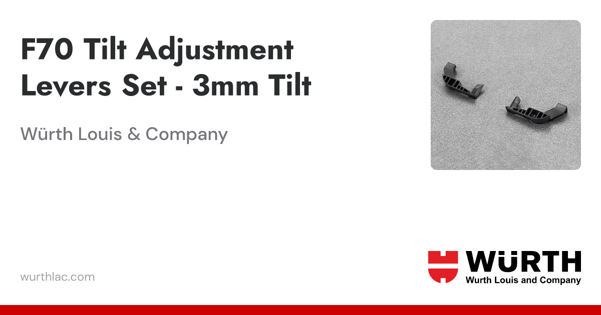 F70 Tilt Adjustment Levers Set - 3mm Tilt | Würth Louis & Company
