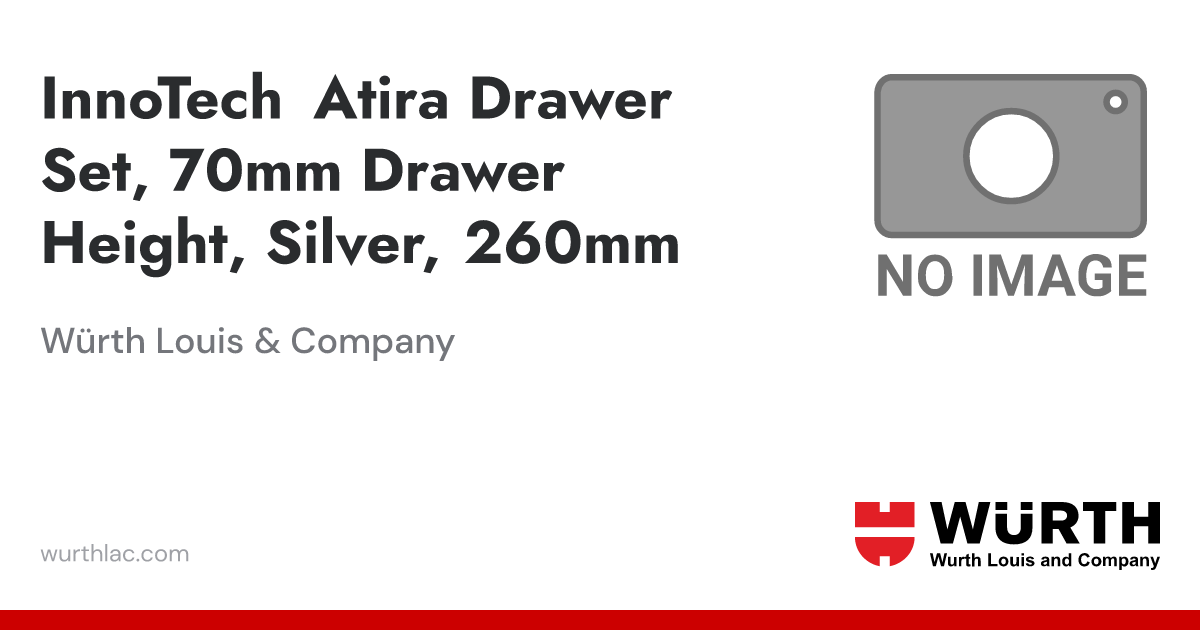 InnoTech Atira Drawer Set, 70mm Drawer Height, Silver, 260mm | Würth ...
