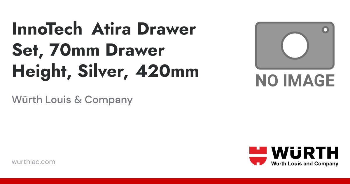 InnoTech Atira Drawer Set, 70mm Drawer Height, Silver, 420mm | Würth ...