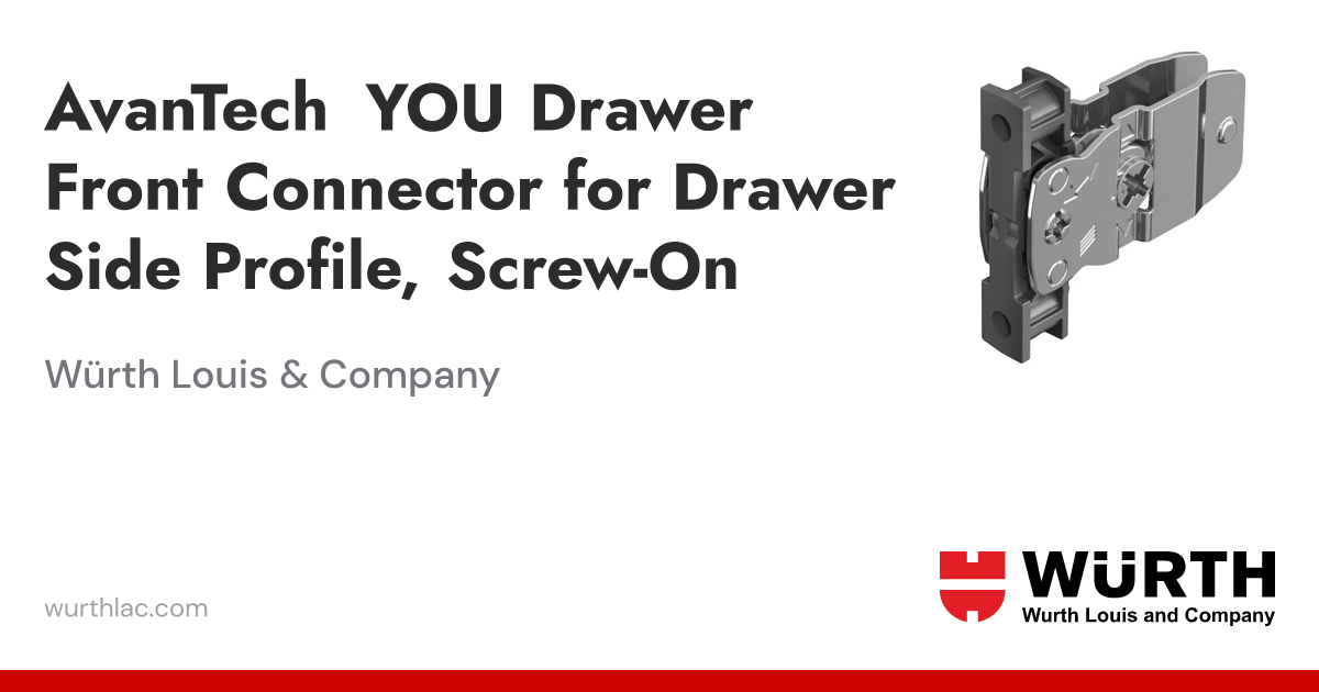 AvanTech YOU Drawer Front Connector for Drawer Side Profile, Screw-On ...