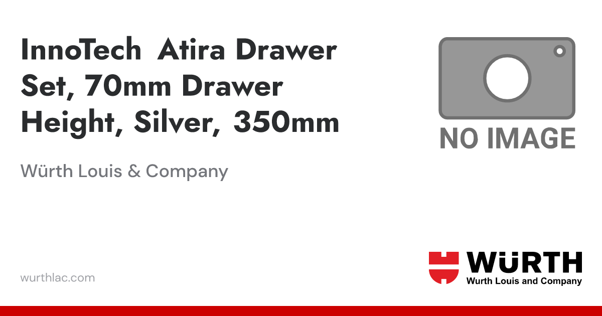 InnoTech Atira Drawer Set, 70mm Drawer Height, Silver, 350mm | Würth ...
