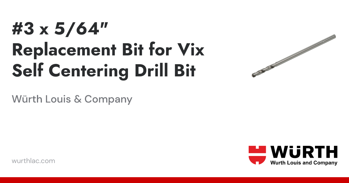 #3 x 5/64" Replacement Bit for Vix Self Centering Drill Bit | Würth ...