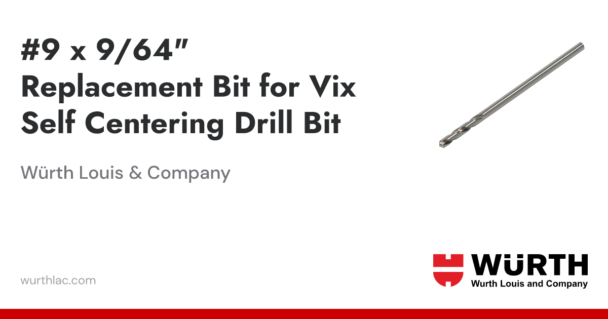 #9 x 9/64" Replacement Bit for Vix Self Centering Drill Bit | Würth ...