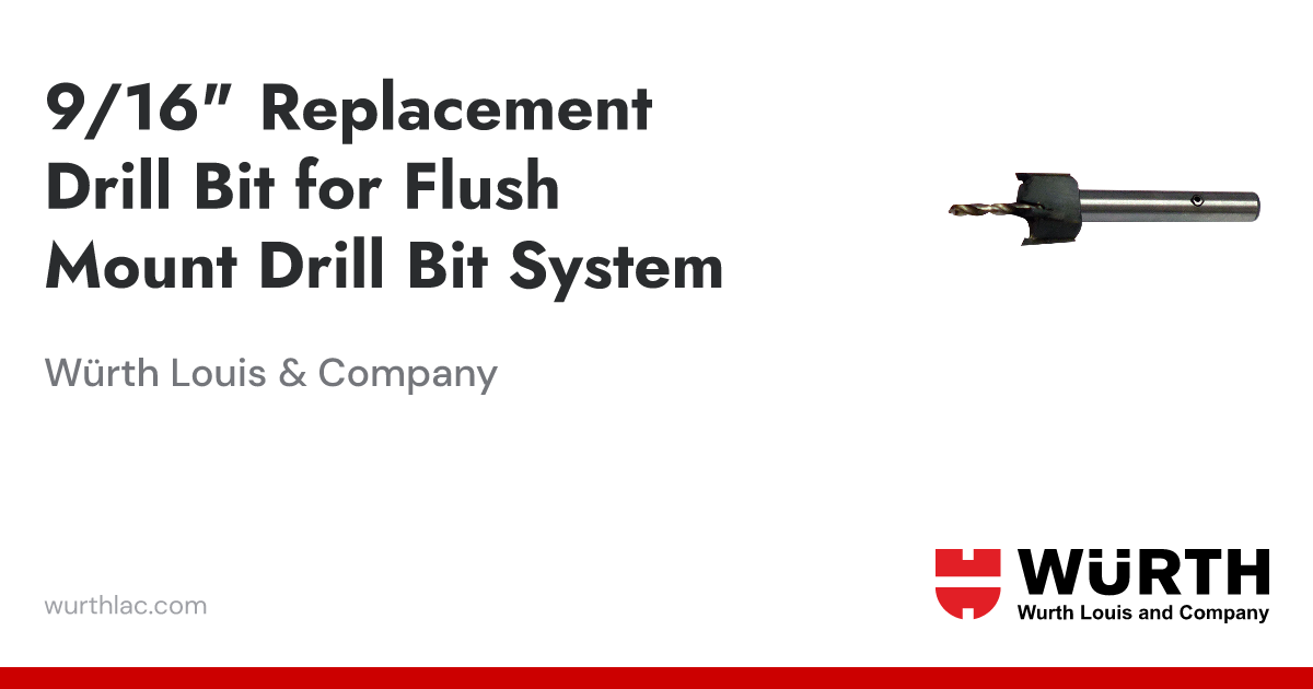 9/16" Replacement Drill Bit for Flush Mount Drill Bit System | Würth ...