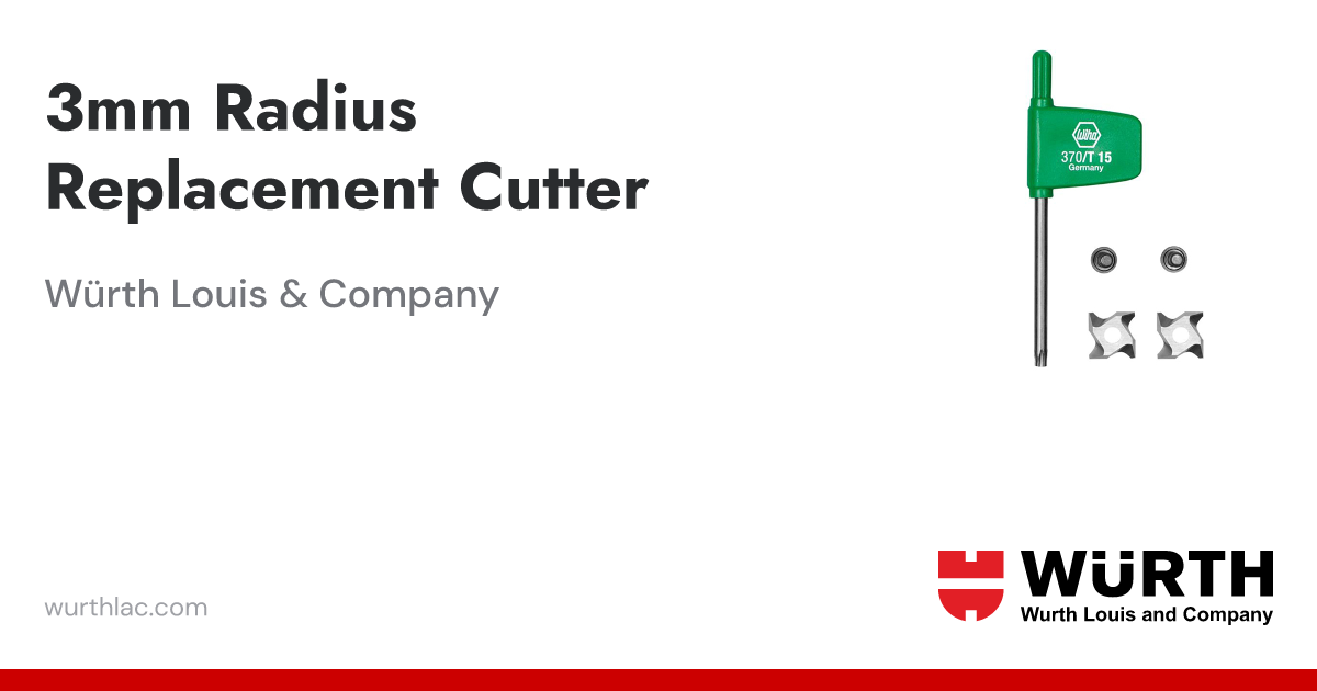 3mm Radius Replacement Cutter | Würth Louis & Company