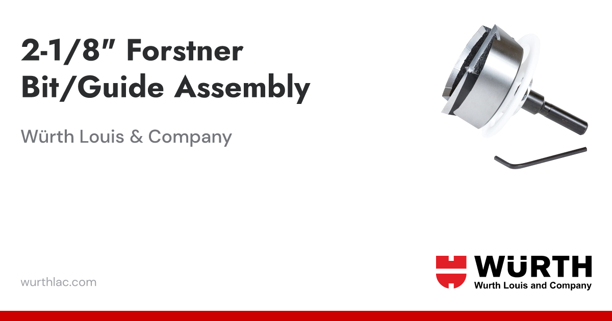 2-1/8" Forstner Bit/Guide Assembly | Würth Louis & Company