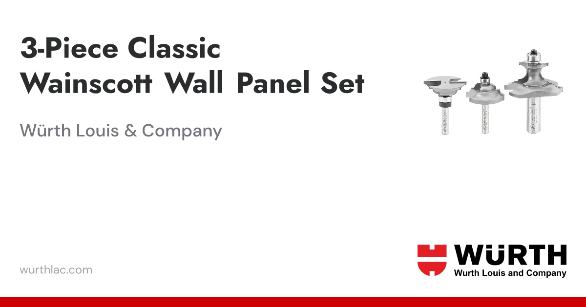 3-Piece Classic Wainscott Wall Panel Set | Würth Louis & Company