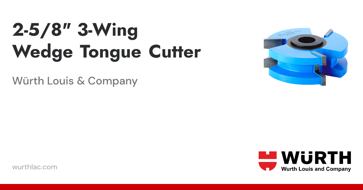 2-5/8" 3-Wing Wedge Tongue Cutter | Würth Louis & Company