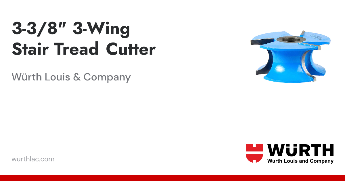 3-3/8" 3-Wing Stair Tread Cutter | Würth Louis & Company