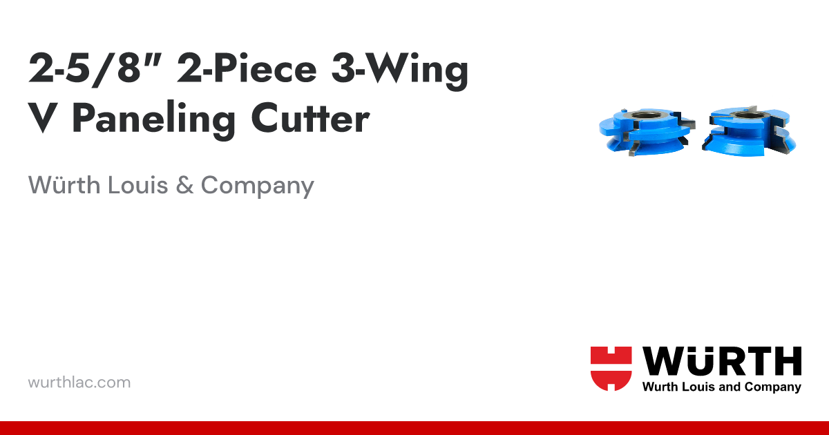 2-5/8" 2-Piece 3-Wing V Paneling Cutter | Würth Louis & Company