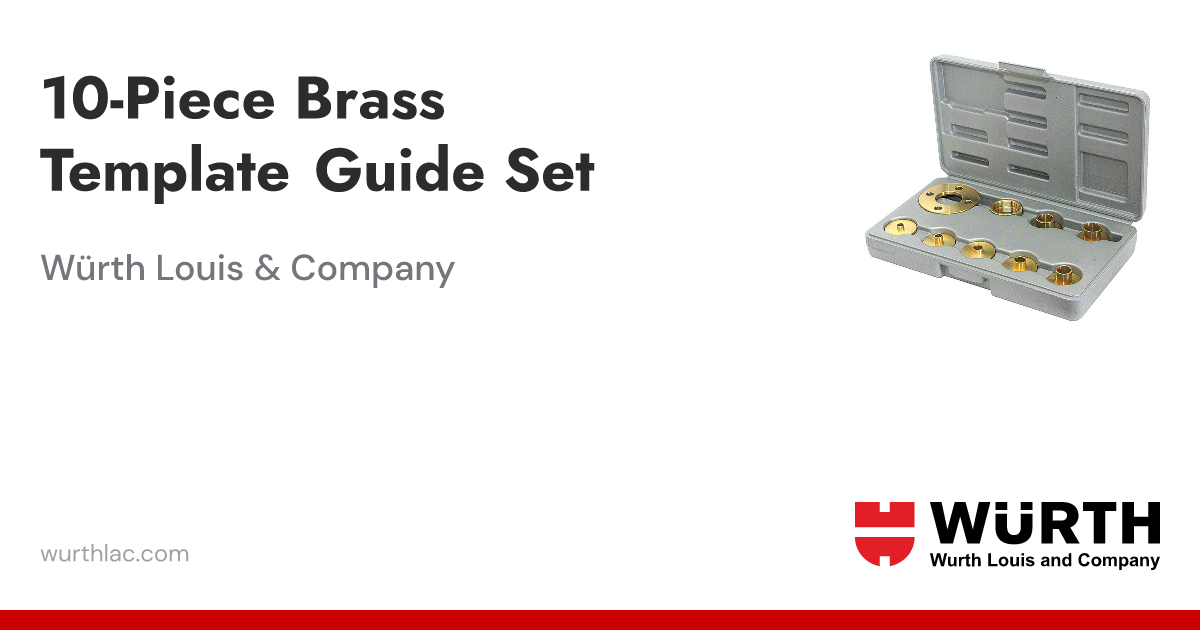 10-Piece Brass Template Guide Set | Würth Louis & Company