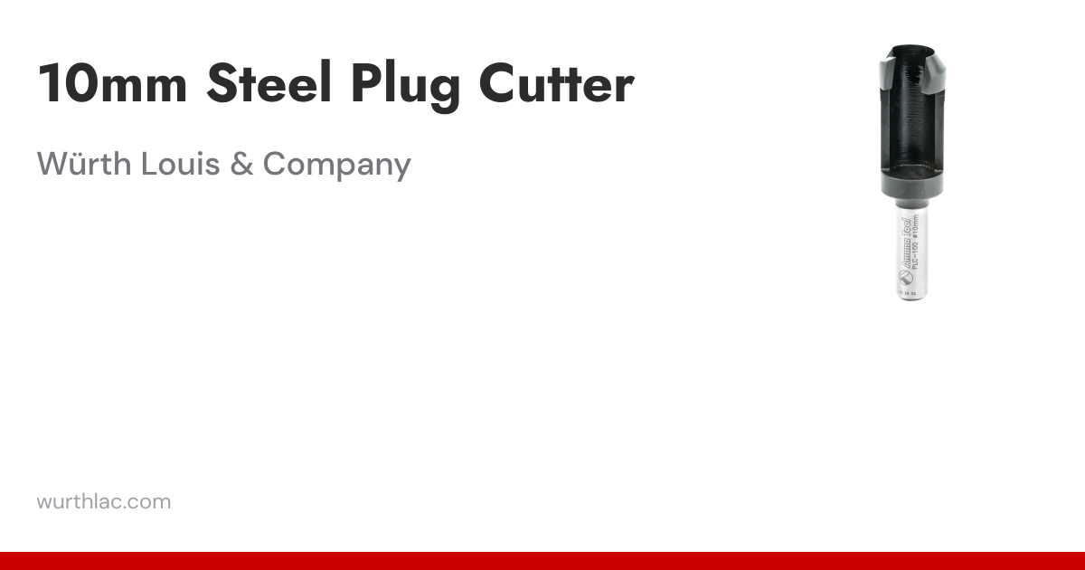 10mm Steel Plug Cutter | Würth Louis & Company