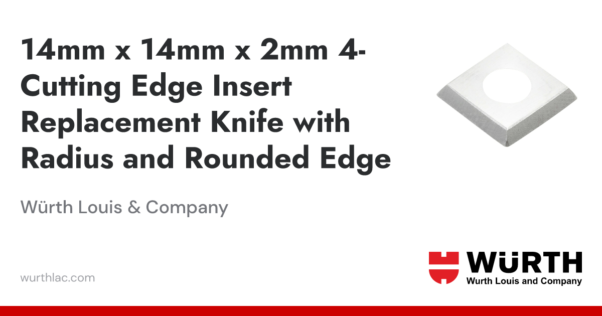 14mm x 14mm x 2mm 4-Cutting Edge Insert Replacement Knife with Radius ...