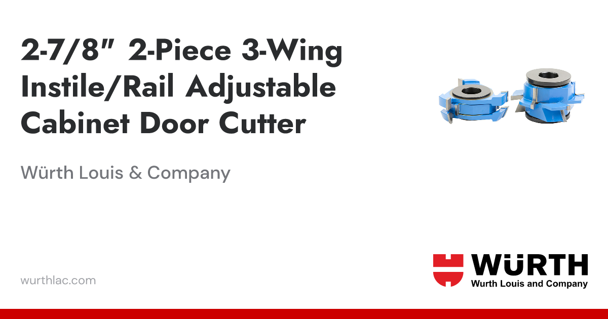 2-7/8" 2-Piece 3-Wing Instile/Rail Adjustable Cabinet Door Cutter ...