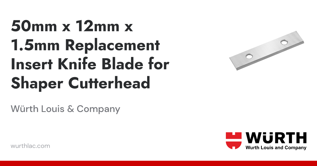 50mm x 12mm x 1.5mm Replacement Insert Knife Blade for Shaper ...