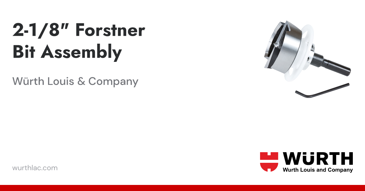 2-1/8" Forstner Bit Assembly | Würth Louis & Company