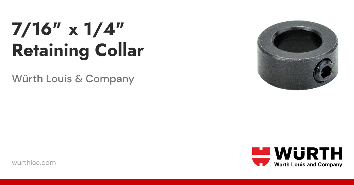 7/16" x 1/4" Retaining Collar | Würth Louis & Company